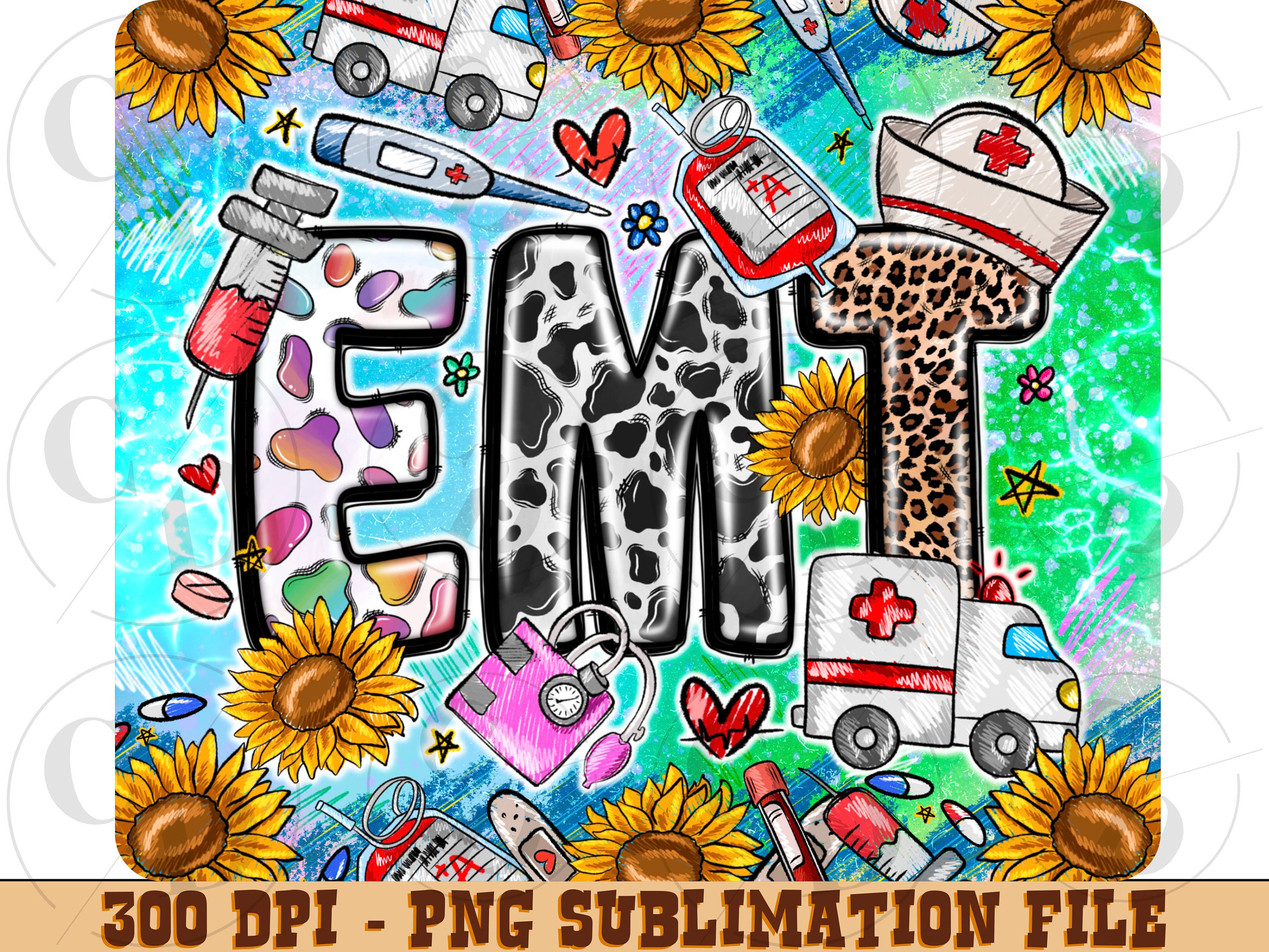 EMT Emergency Medical Technician Png Sublimation Design Download, Nurse ...