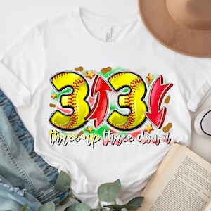 Three up Three Down Png Game Day Png Softball Png Softball - Etsy