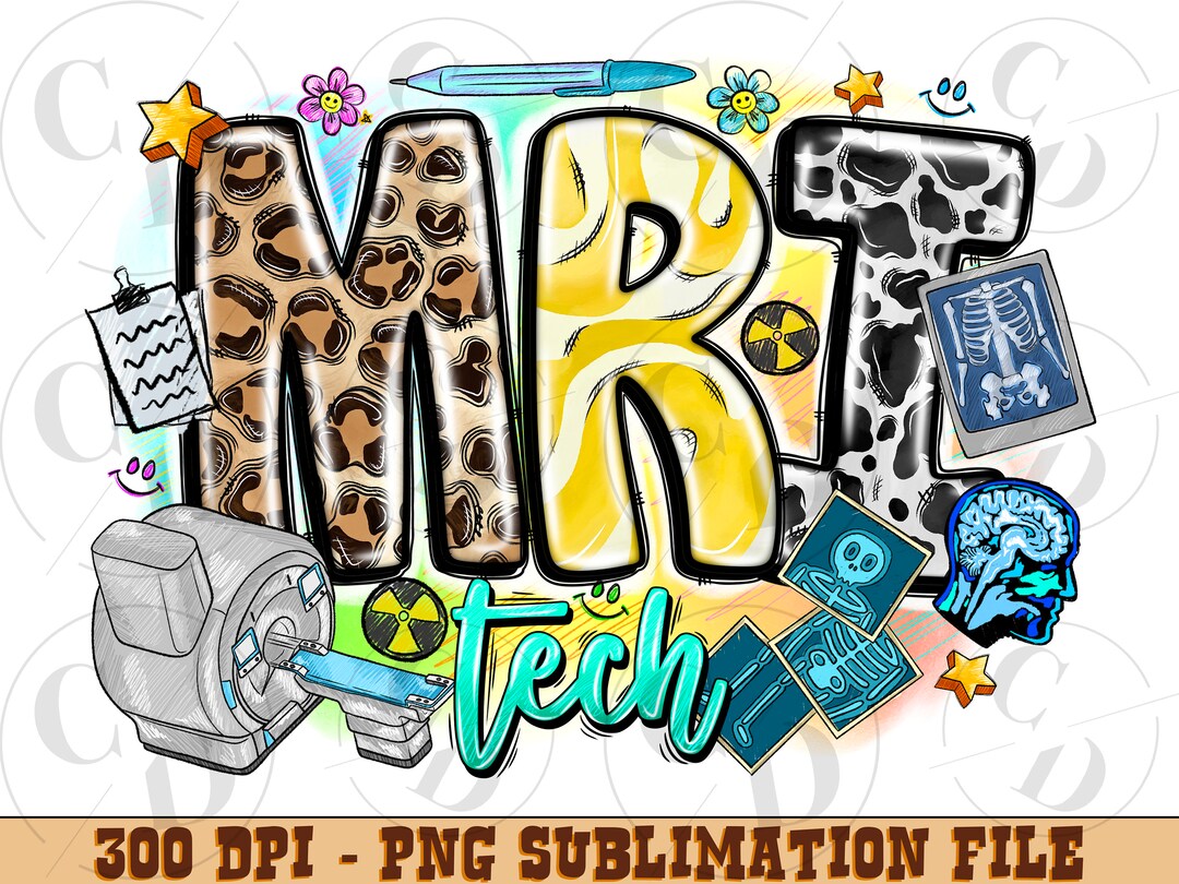 MRT Tech Png, X-ray Png, Vintage Nurse Png, Nurse Life Png, Leopard Lettering, Sublimation, PNG ...