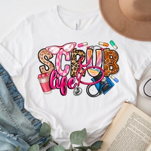 Scrub Life Png Sublimation Design Download, Nurse Life Png, Western ...