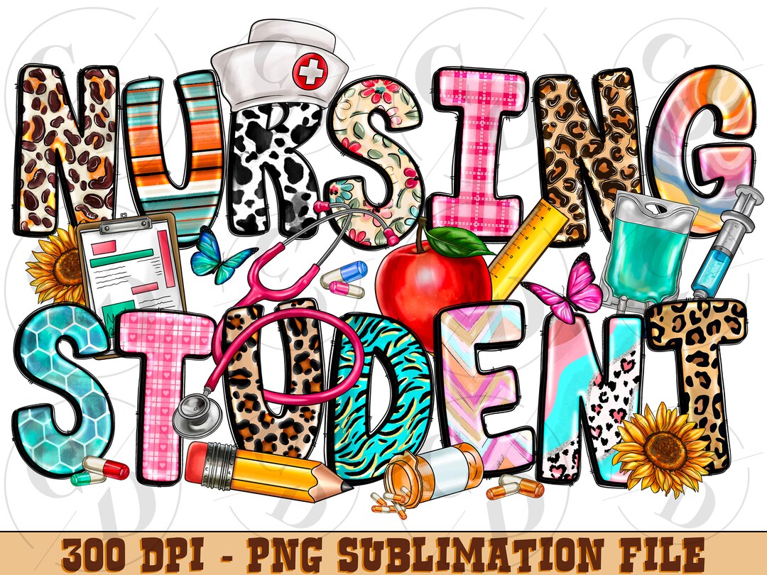 Nursing Student Png Sublimation Design Download, Nurse Png, Nurse Life ...