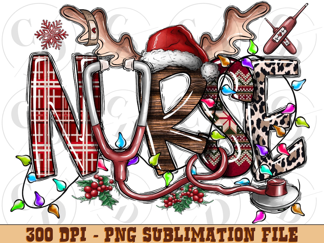 Nurse Christmas Png, Merry Christmas, Nurse Png, Nurse Design ...