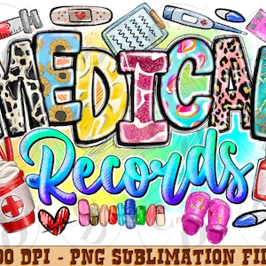 Medical Records Png Sublimation Design,medical Records Design,nurse ...