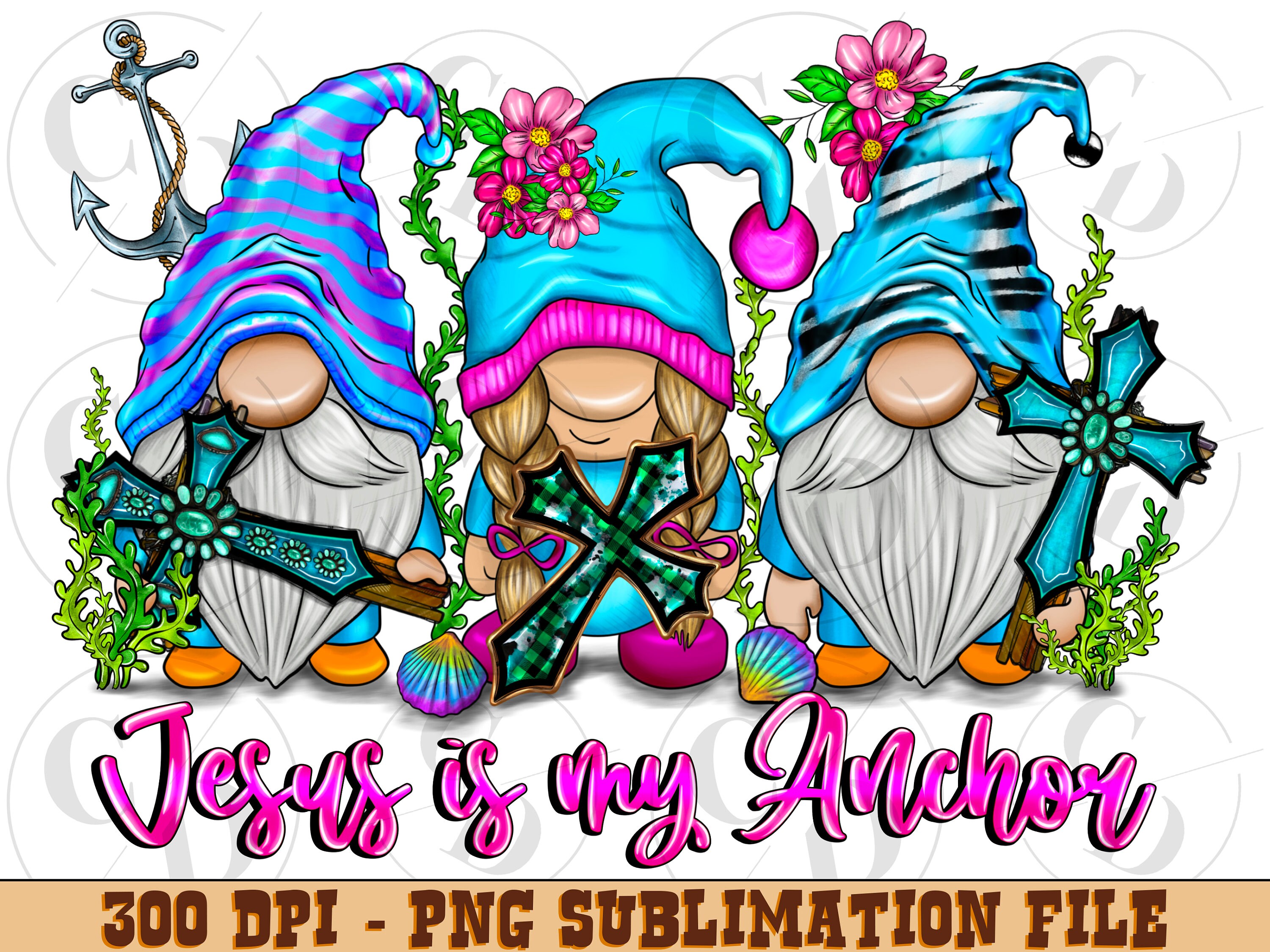 Jesus is My Anchor Gnomes Png Sublimation Design Gnomes Png - Etsy
