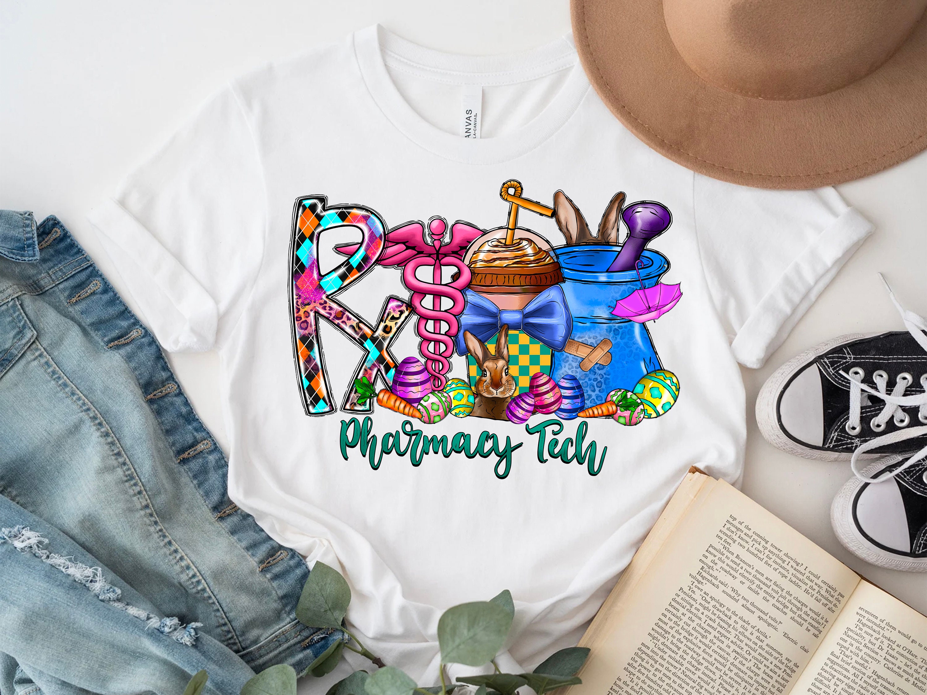 Easter Pharmacy Tech PNG, RX Bunny Sublimation Design (Digital Download ...
