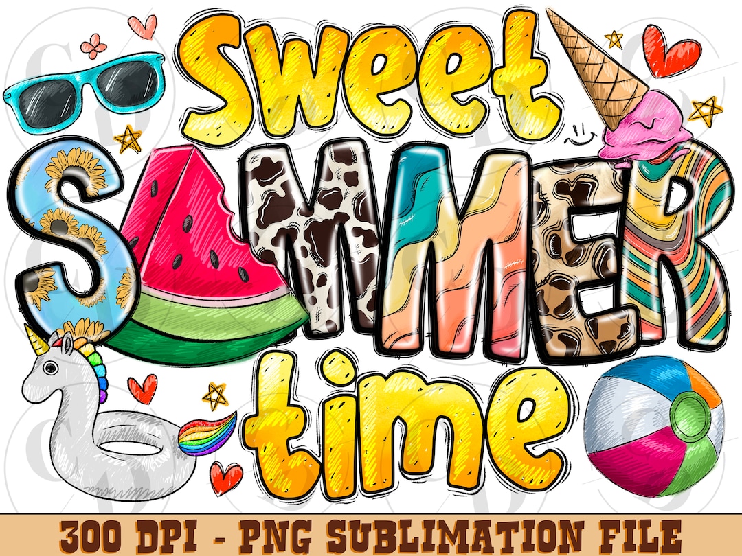 Sweet Sweet Summer, Sweet Summer Time Png, Summer Design, Beach Png ...