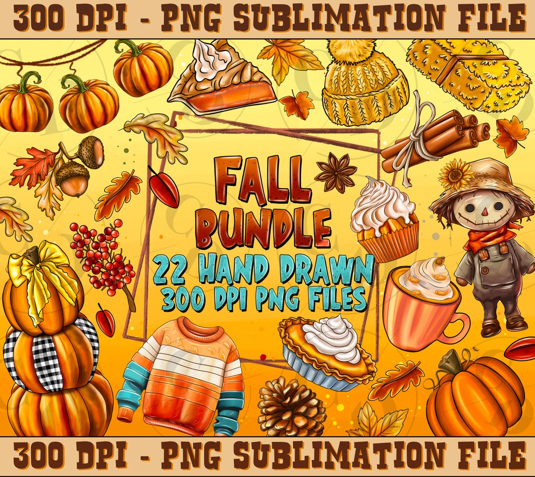 Autumn Hand Drawn Png, Hand Drawn Bundle Png, Fall Draw, Hello Fall Png ...