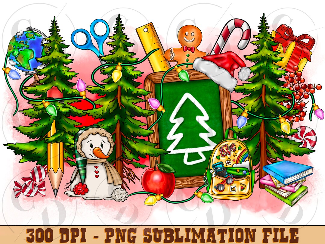 Christmas Teacher Tree Png Sublimation Design,merry Christmas Png ...