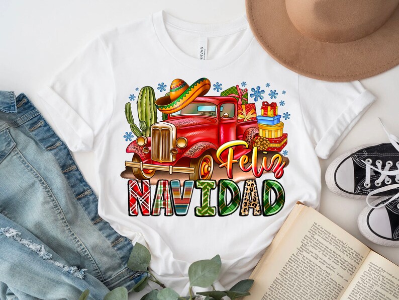 Feliz Navidad Truck PNG, Mexican Christmas Sublimation Design (digital ...