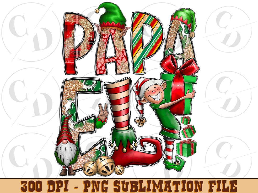 Papa Elf Png Sublimation Design, Merry Christmas Png,happy Christmas ...
