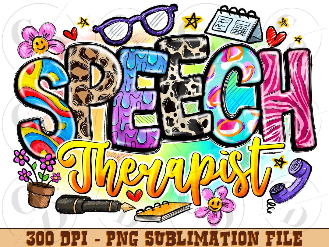 Speech Therapist Png Sublimation Design Download, Western Speech ...