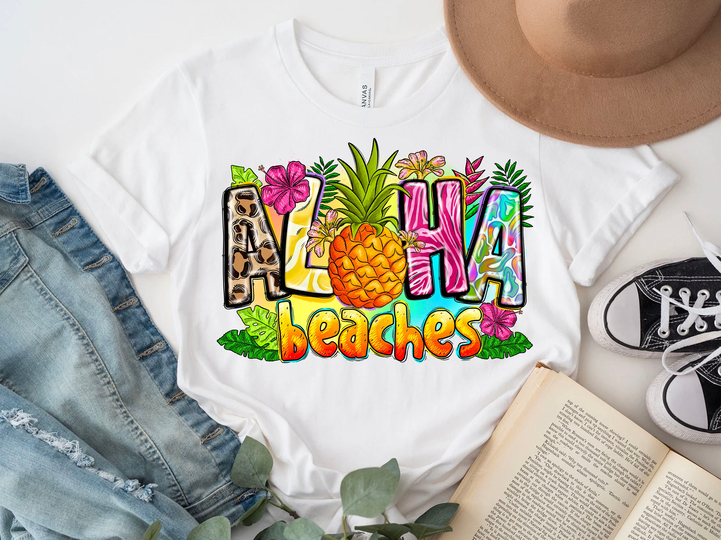 Aloha Beaches Png Sublimation Design Download Hello Summer - Etsy
