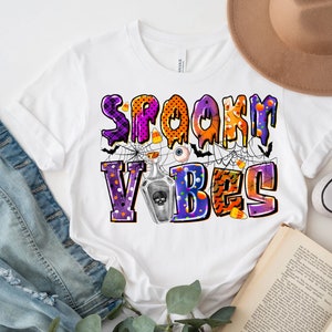 Spooky Vibes Png Designs,skull Png, Pumpkin Sublimation Designs ...