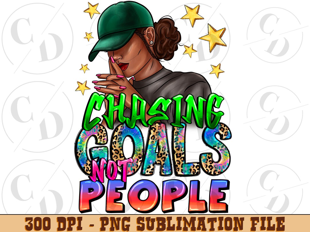 Chasing Goals Afro Woman PNG, Sublimation Design (digital Download) - Etsy