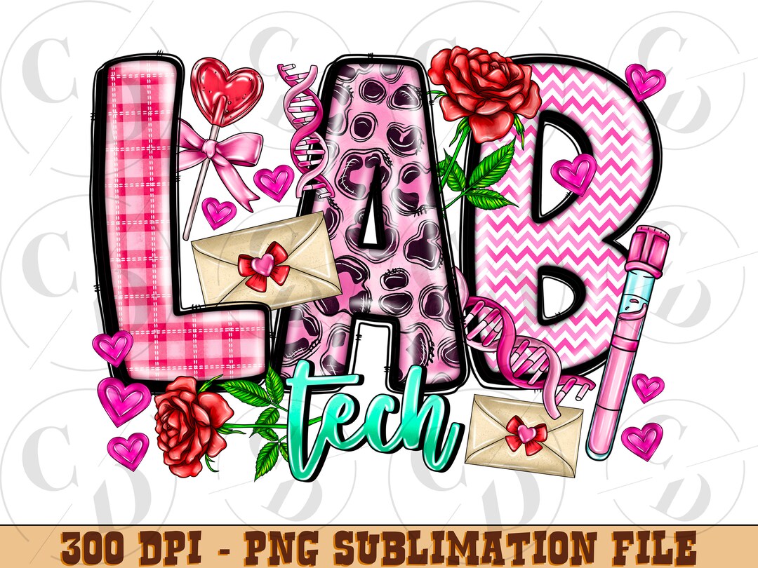 Valentine's Day Lab Tech Png, Valentine's Day Png, Valentine Png, Nurse ...
