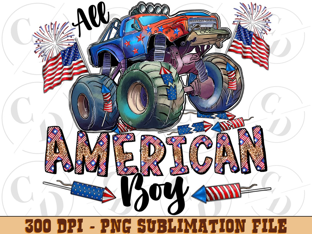 All American Boy Png Sublimation Design Download, 4th of July Png ...