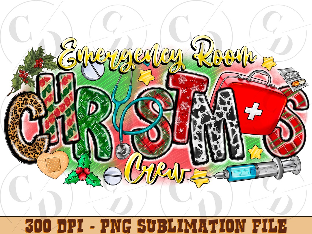 Emergency Room Christmas Crew Png, Merry Christmas, Nurse Png ...