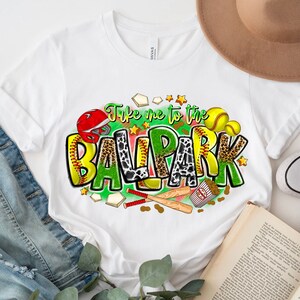 Take Me Out to the Ballpark Png Softball Clipart Softball - Etsy