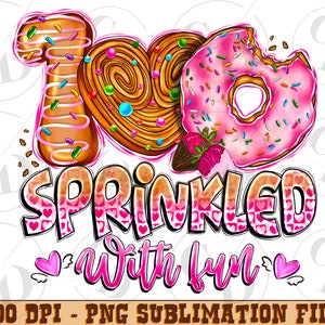 100 Days Sprinkled With Fun PNG ,100 Days of School Donuts Png, 100 ...