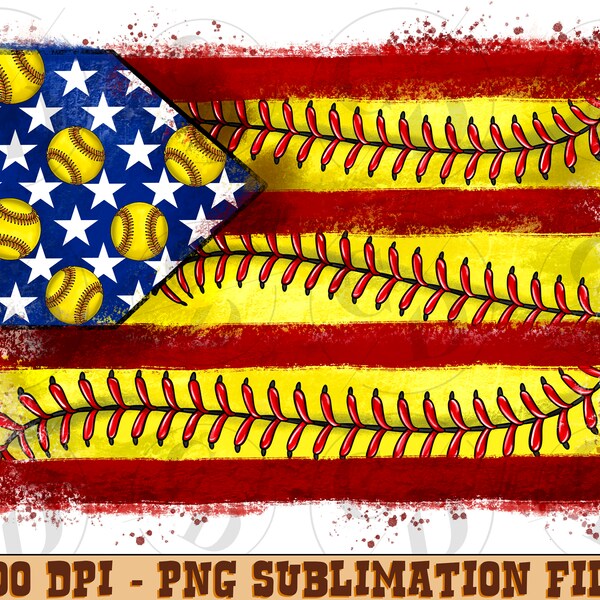 Softball Flag Png - Etsy