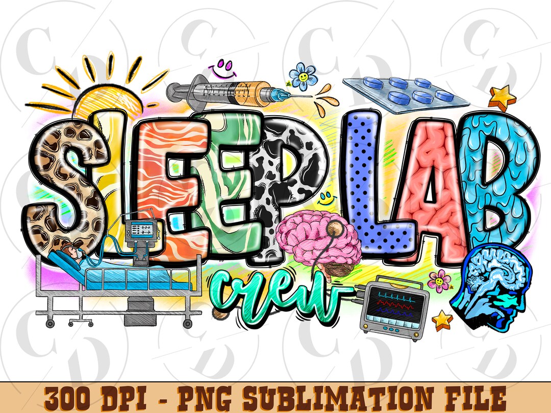 Sleep Tech Png Sublimation Design Download, Sleep Lab Png, Sleep Tech ...