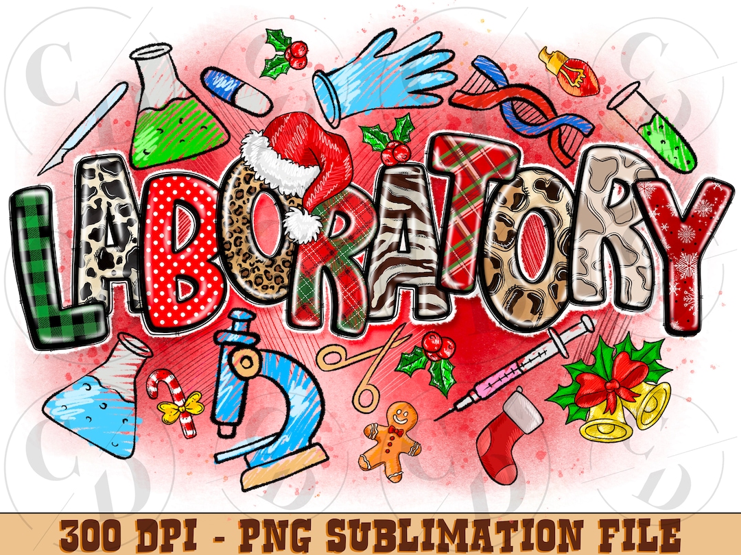 Christmas Laboratory Sublimation Design Png, Laboratory Png, Nurse Life ...