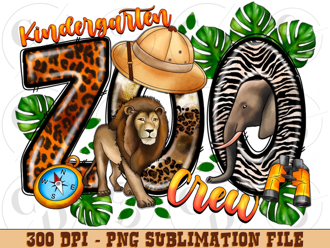 Kindergarten Zoo Crew PNG, Digital Download, Sublimation,giraffe,animal ...