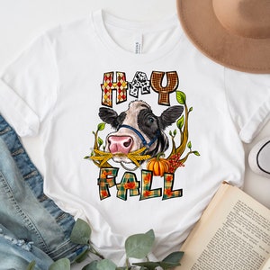 Hay Fall Cow Png Sublimation Design, Fall Png, Hello Fall, Cow Png ...