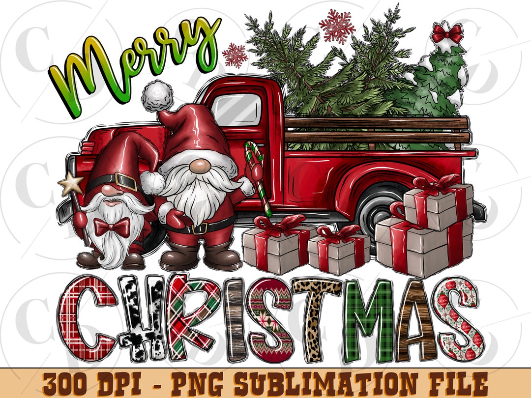 Christmas Gnome Truck Png,christmas Png, Merry Christmas Png,christmas ...