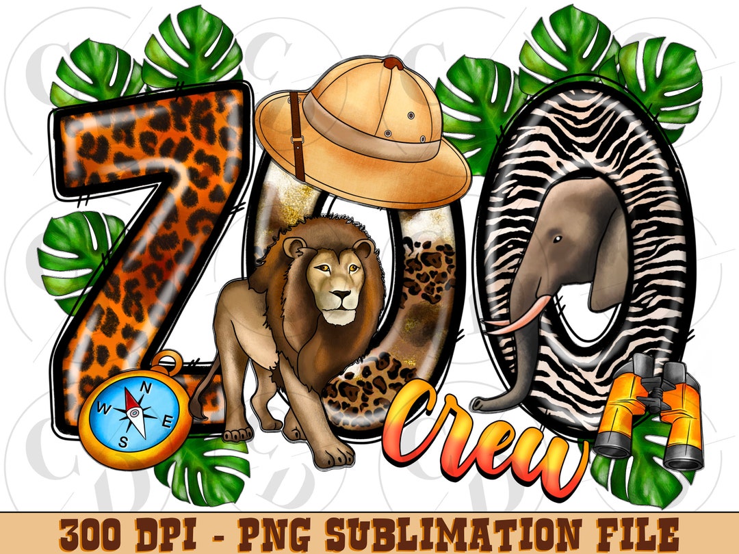 Zoo Crew Animals PNG, Safari Party Design (digital Download) - Etsy