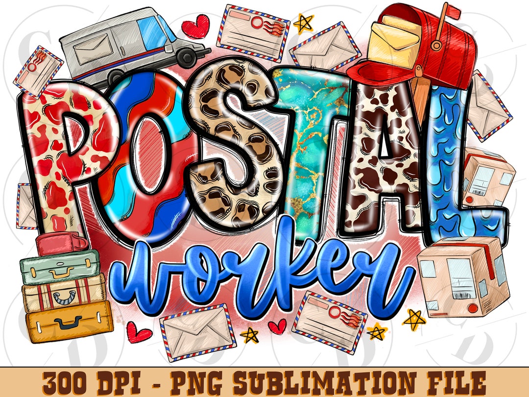 Postal Worker Western Design PNG, Sublimation (digital Download) - Etsy