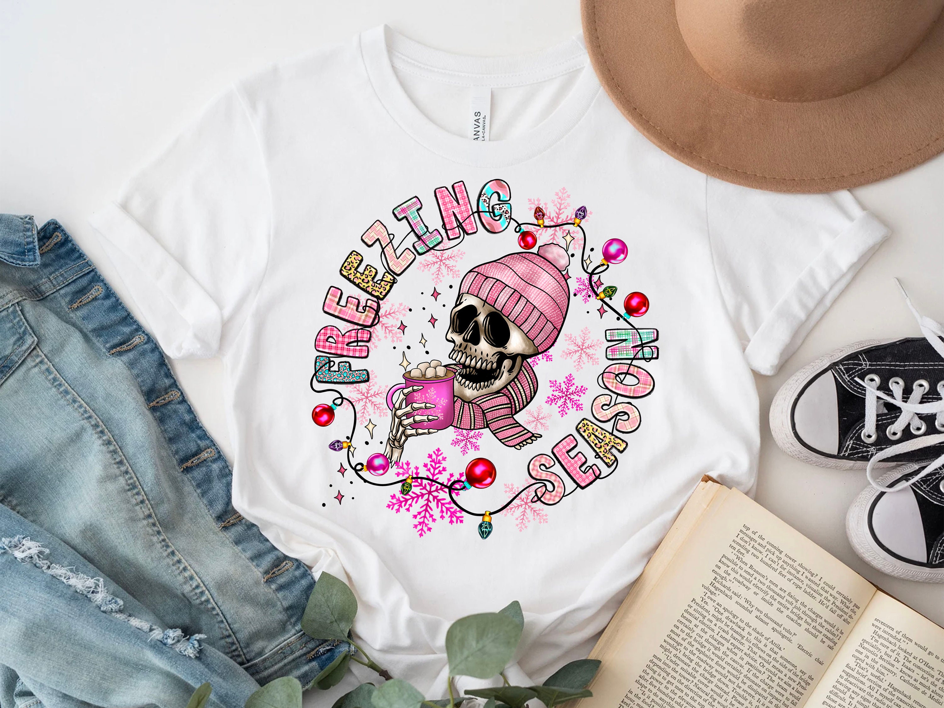 Winter Skeleton PNG, Freezing Season Sublimation Design (digital ...