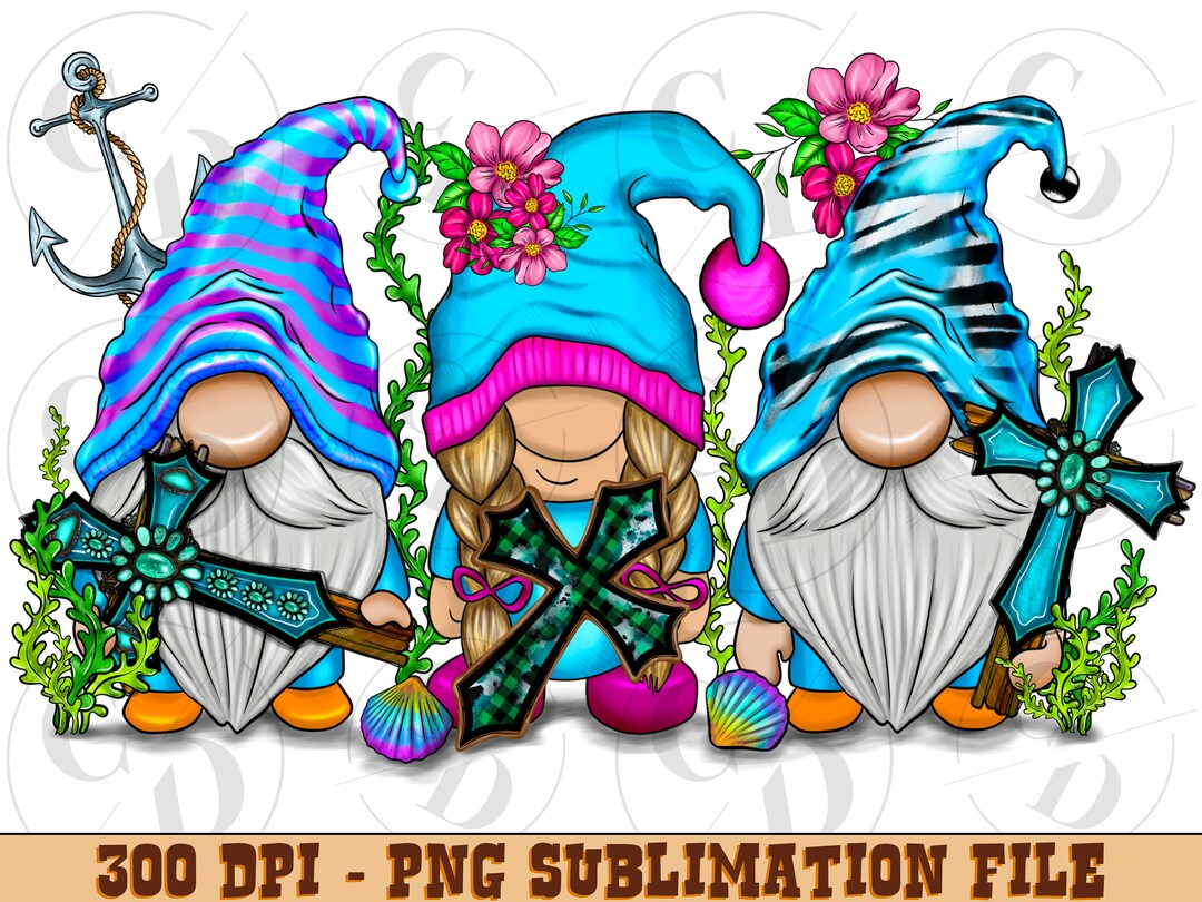 Jesus is My Anchor Gnomes Png Sublimation Design Download, Hand Drawn ...
