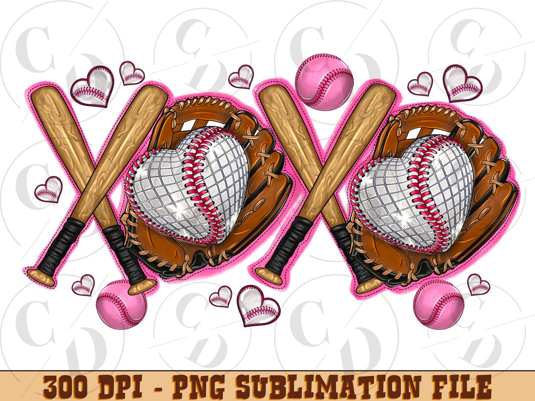 Xoxo Baseball Png, Valentine Baseball Png, Baseball Png, Valentine's ...