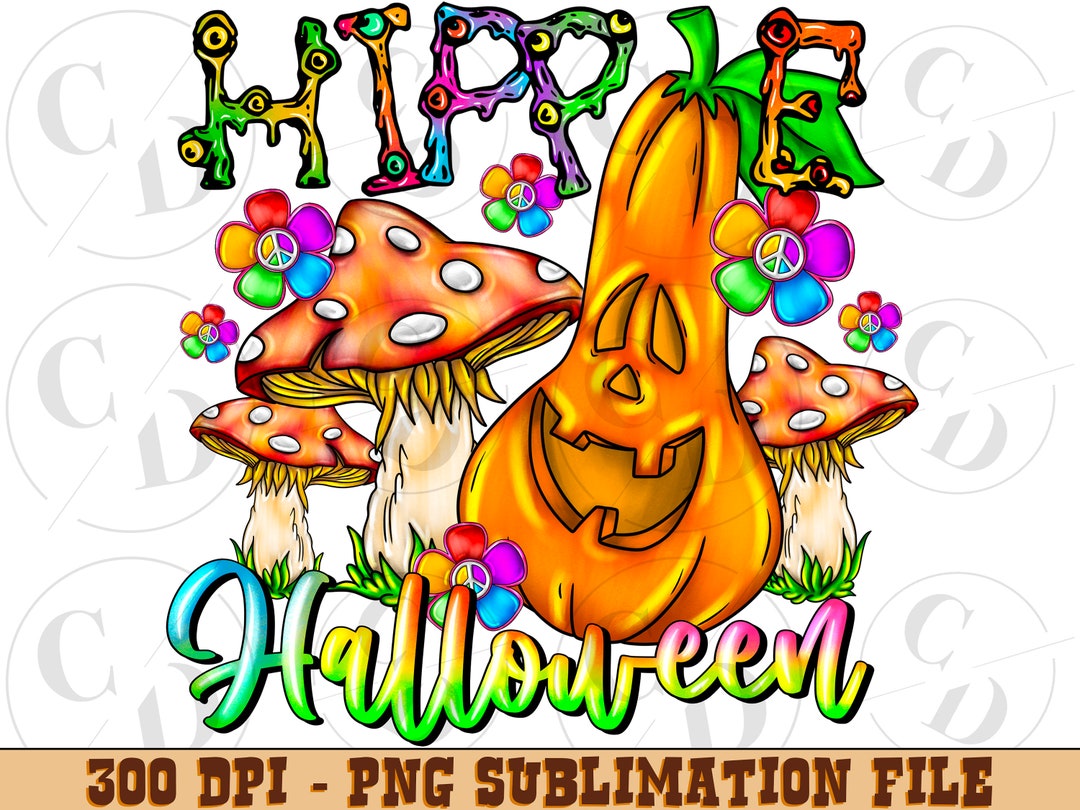 Halloween Png, Hippie Halloween Png, Halloween Sublimation Design ...