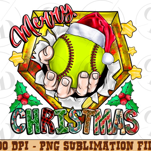 Softball Christmas - Etsy