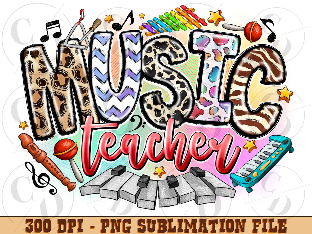 Music Teacher Design, Back to School PNG, Piano Clipart (digital ...