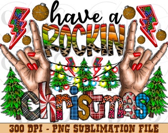 Jingle Rockin Png-christmas Sublimation Digital Design Download-rockin ...