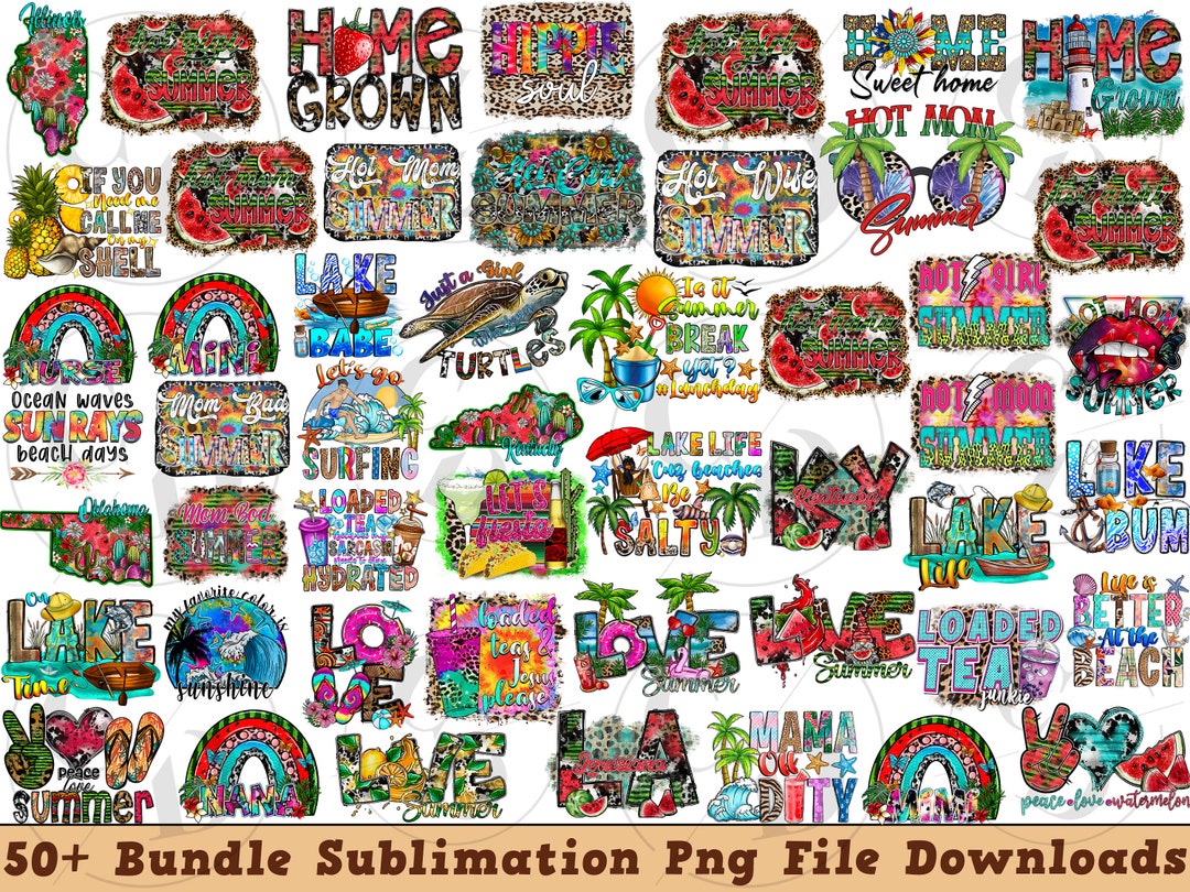 Summer Bundle Png, Hello Summer, Summer Life Png, Beach Life, Bundle ...