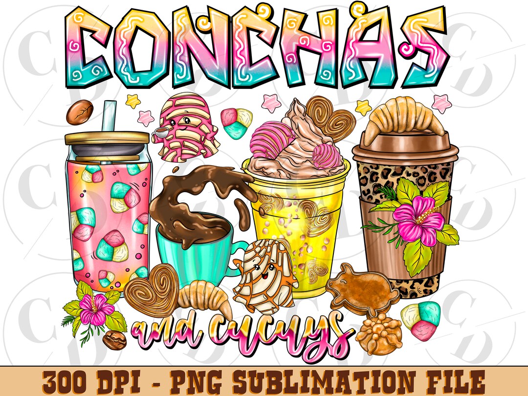 Conchas and Cucuys Png,spooky Conchas Coffee Cups PNG, Mexican Conchas ...