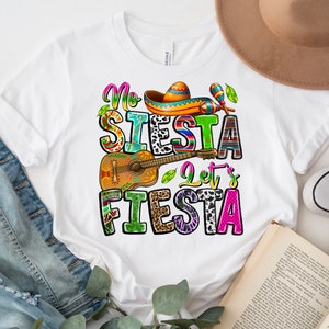 No Siesta Lets Fiesta Png Sublimation Design Download, Mexico Png ...