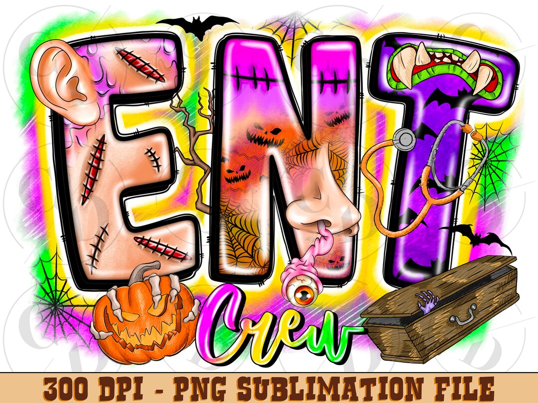 ENT Crew Fall Png Sublimation Design Download, Ear Nose Throat Medical ...