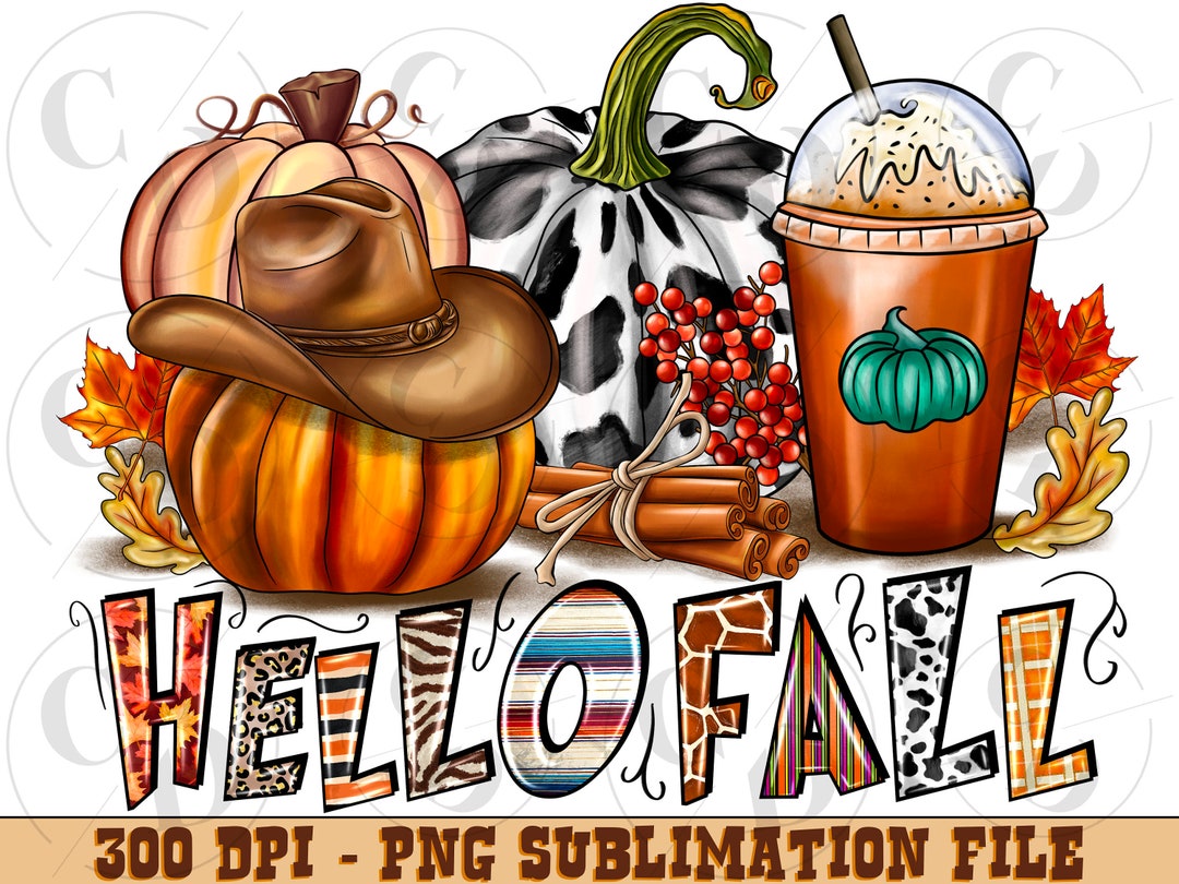 Western Hello Fall Png, Fall Sublimation Designs Downloads, Digital ...
