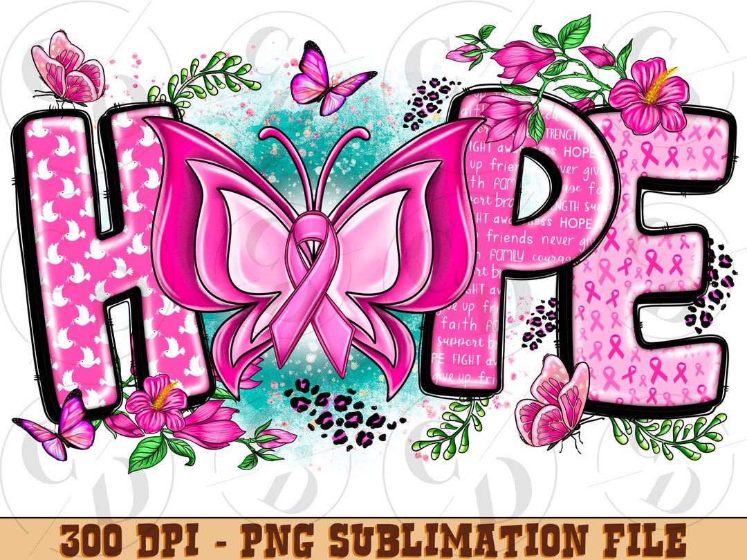 Hope Cancer Png, Sublimation Design Download, Breast Cancer Png, Cancer ...