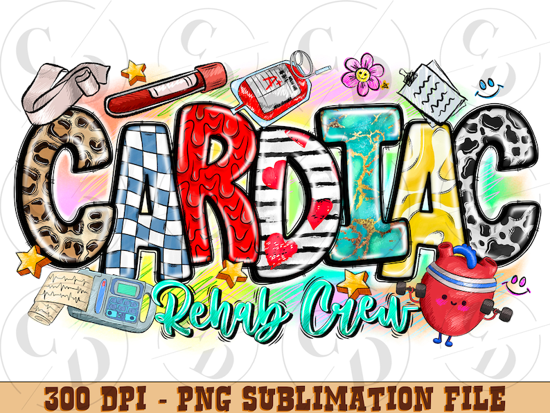 Cardiac Rehab Crew PNG, Doctor Nurse Sublimation Design (digital ...