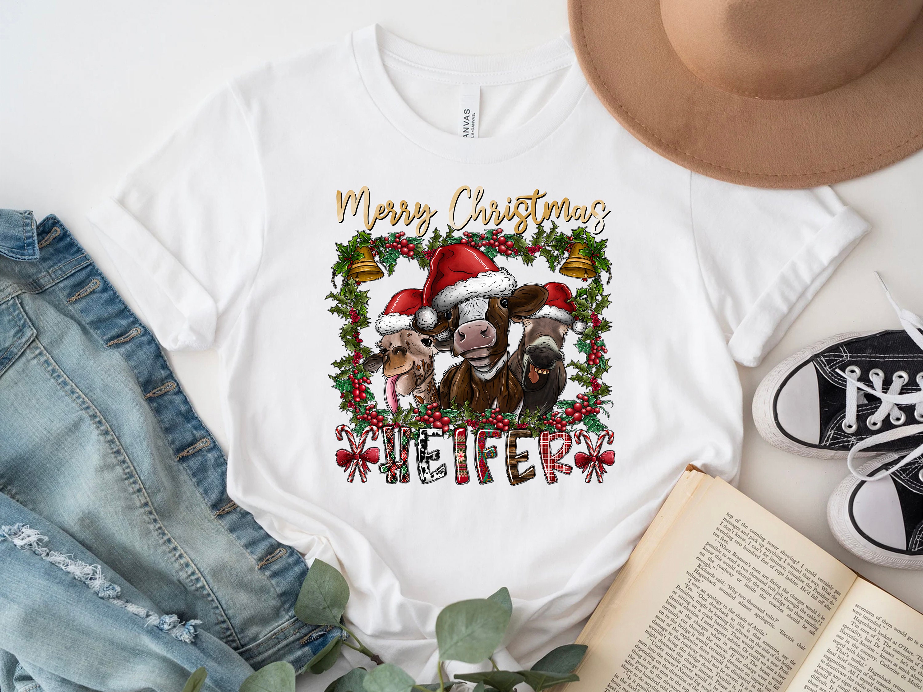 Merry Christmas Heifers PNG, Christmas Cow Herd (digital Download) - Etsy