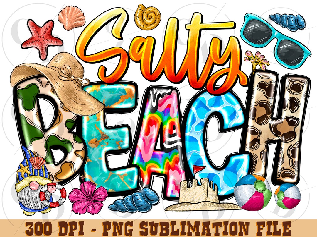 Salty Beach Background Png Sublimation Design, Salty Beach Png, Beach ...
