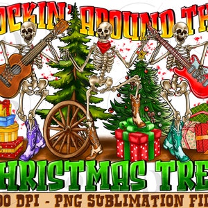 Rockin Around the Christmas Tree Png Sublimation Design Download ...