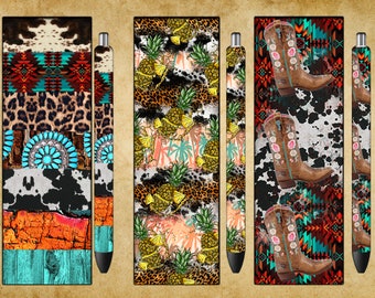 Western Pen Wraps Design, Western Design, Western Pencil , Western Pen ...