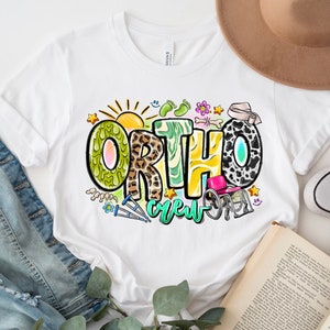 Ortho Crew Groovy Flower Design, Retro Nurse Spring PNG (digital ...